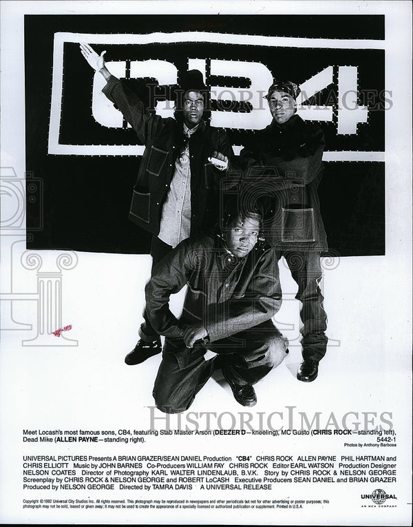 1993 Press Photo "CB4" Deezer D, Chris Rock,Allen PayneB - Historic Images