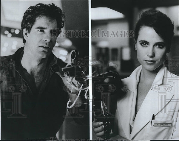 1987 Press Photo "The Infiltrator" Scott Bakula, Deborah Mullowney - Historic Images