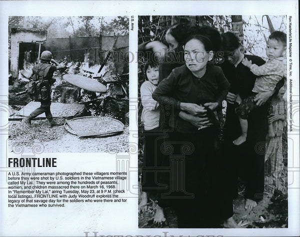 1989 Press Photo scenes of My Lai massacre of Vietnam War for "Remember ...