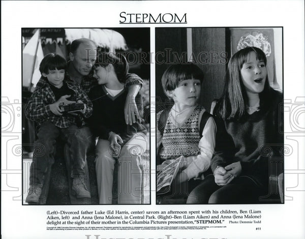 1998 Press Photo Ed Harris, Liam Aiken, Jena Malone in Stepmom ...