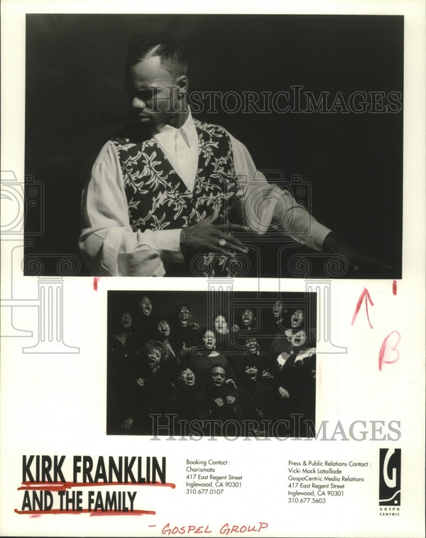 1995 Press Photo Members of the gospel group Kirk Franklin and the ...