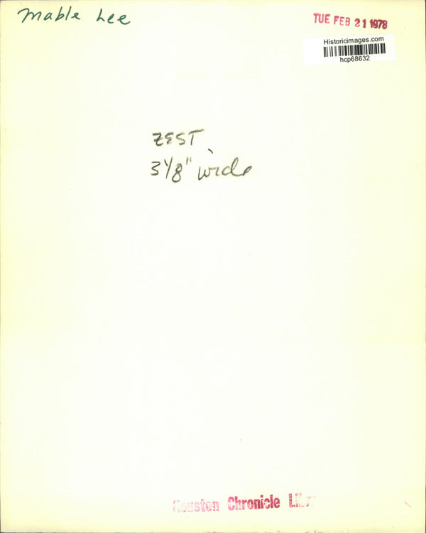 1978 Press Photo Singer Mable Lee in "Bubbling Brown Sugar" Broadway Musical - Historic Images