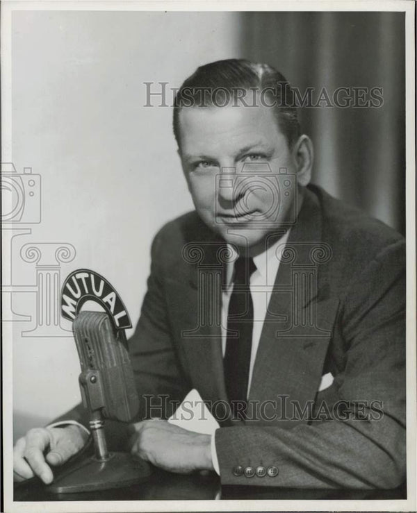 1961 Press Photo Fulton Lewis Jr., Radio News Commentator for Mutual - hpp27846 - Historic Images