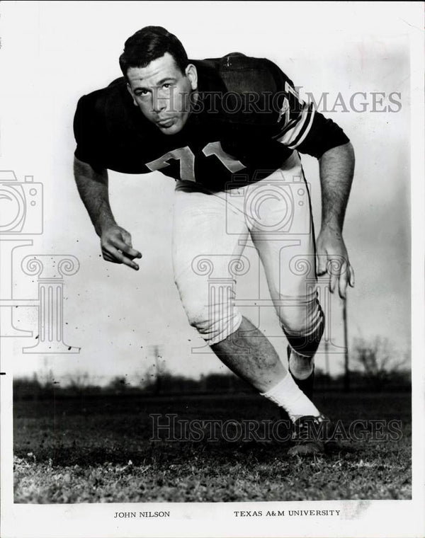 1965 Press Photo Texas A&M University football player John Nilson - hpx05630 - Historic Images