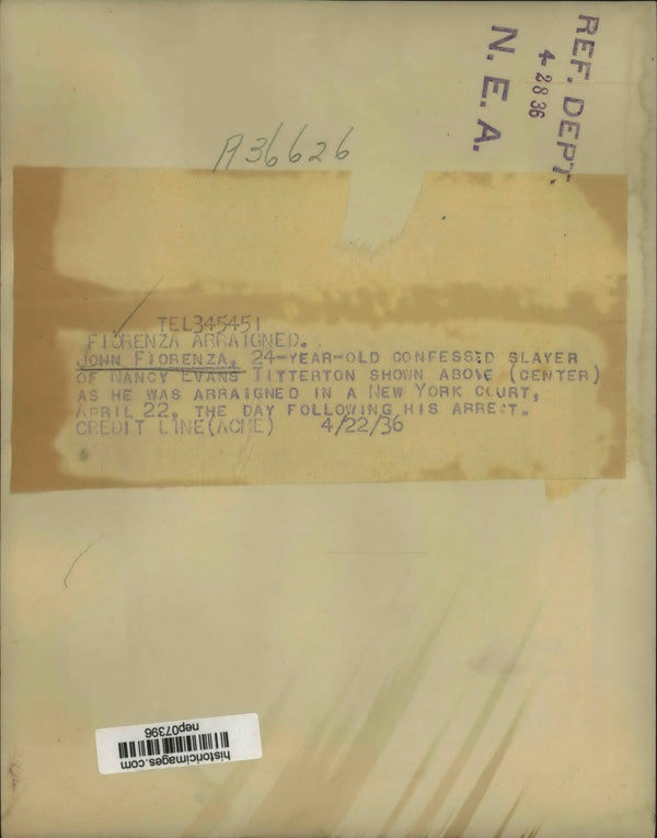 1936 Press Photo John Fiorenza Arraigned for Nancy Titterton Murder ...