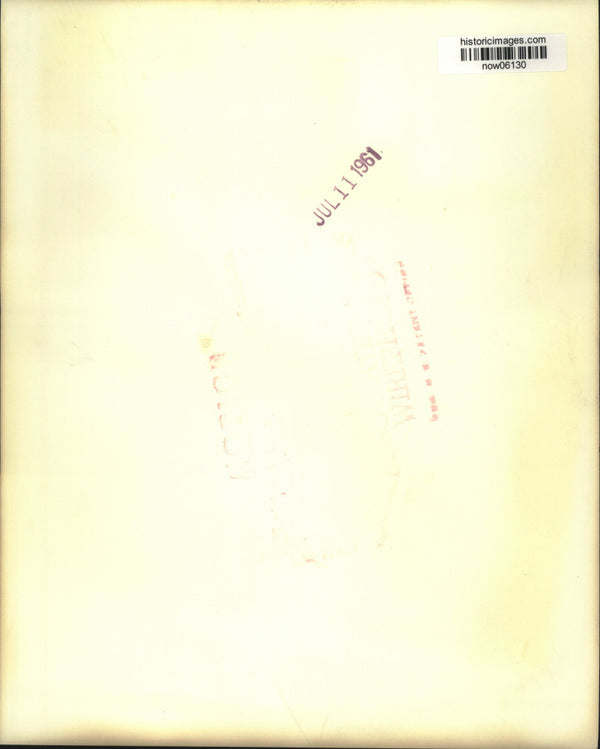 1961 Press Photo Mildred Gillars, Axis Sally of World War II, leaves ...