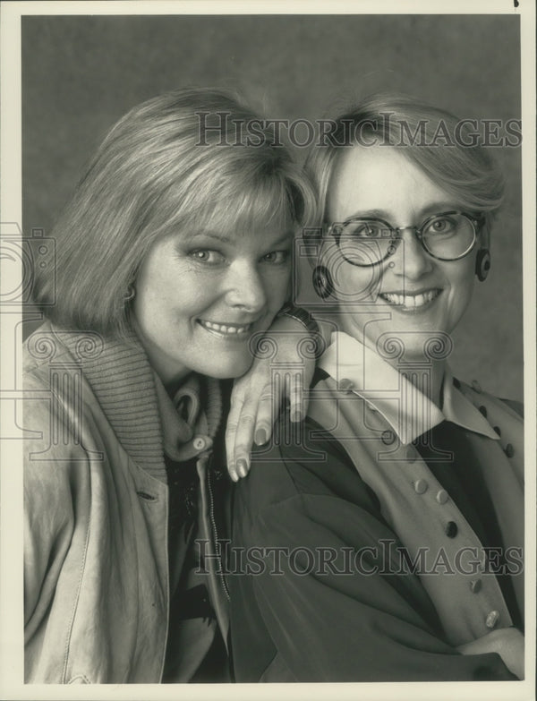 1990 Press Photo Actors Jane Curtin & Mary Beth Hurt of "Working it Out" - Historic Images