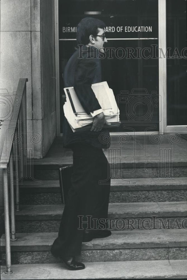 John Katopodis, Birmingham Board of Education, goes to work, 1977 Vintage Press Photo - Historic ...