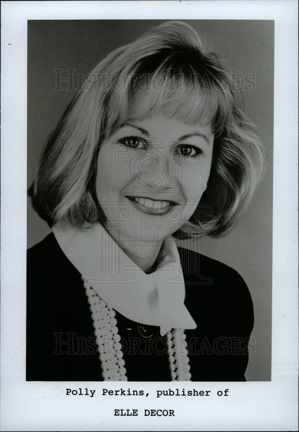 1990 Press Photo Polly Perkins Publisher Elle Decor - dfpd41849 - Historic Images