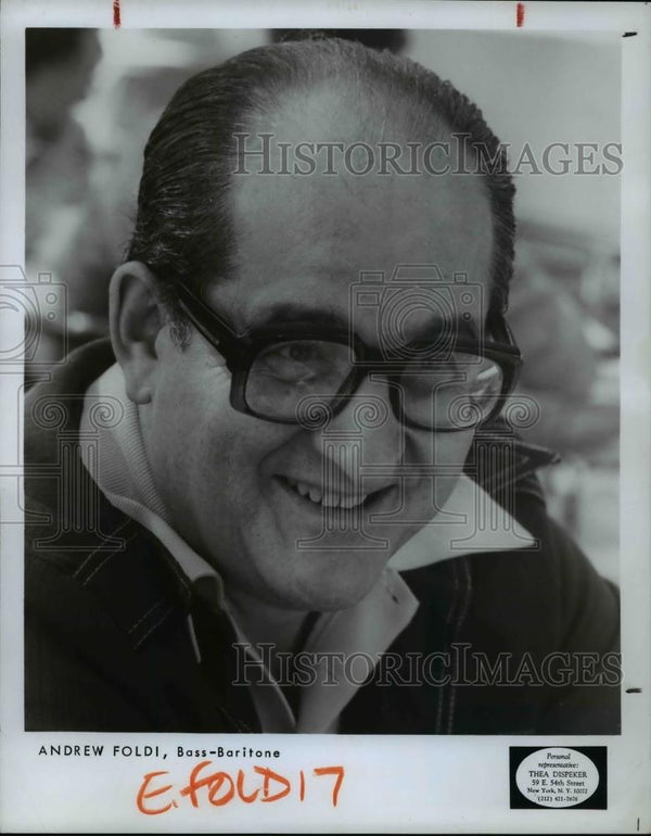1979 Press Photo Bass-Baritone Andrew Foldi - cvb68095 - Historic Images