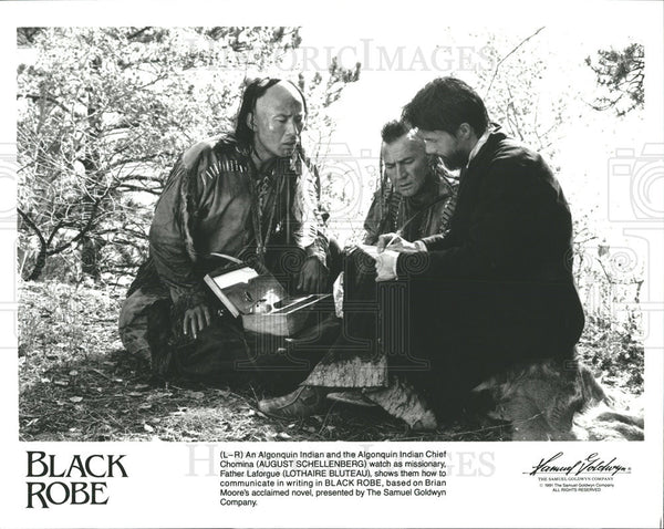 August Schellenberg & Lothaire Bluteau Star In Black Robe 1991 vintage promo photo print ...