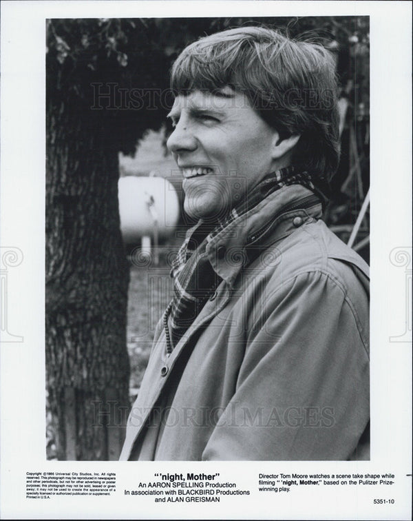 Tom Moore Director Filming Scene Night Mother Drama Film Movie 1986 vintage promo photo print ...