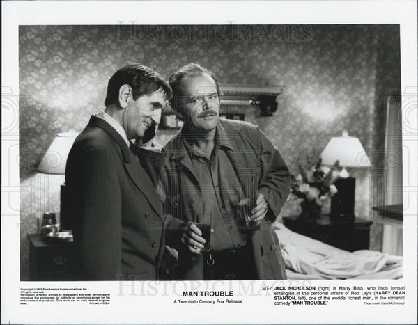 Jack Nicholson, Harry Dean in Man Trouble 1992 vintage promo photo print - Historic Images