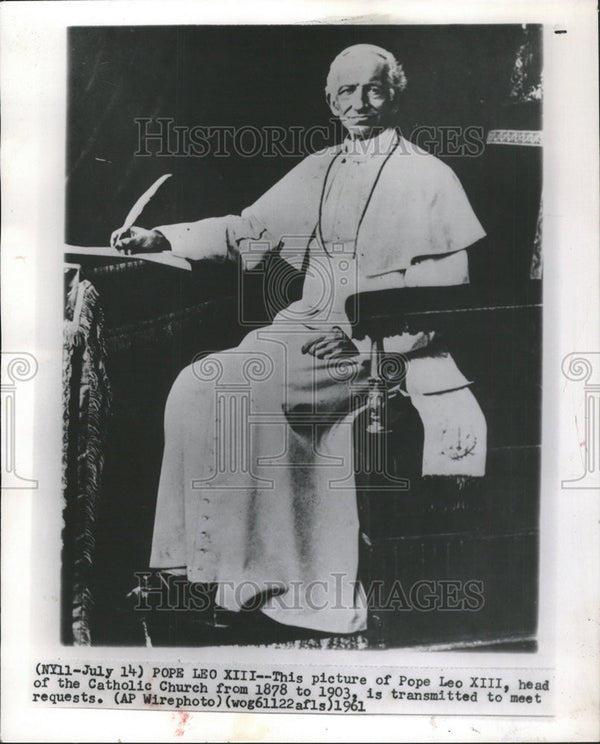 1961 Press Photo Pope Leo XIII Roman Catholic Church Vatican Rome Ital ...