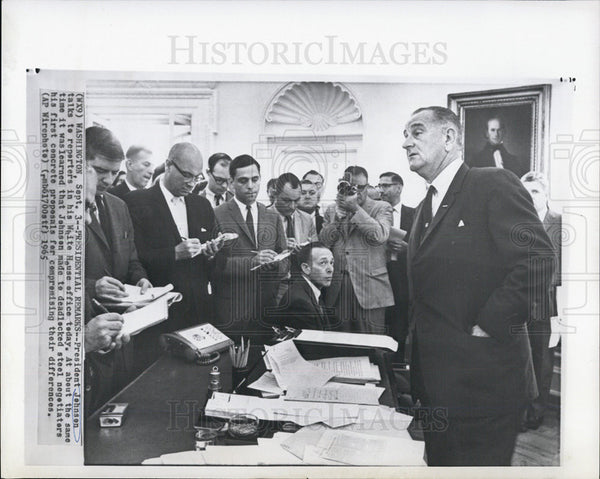 President Lyndon B. Johnson 1965 Vintage Press Photo Print - Historic ...