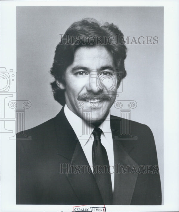 Press Photo Geraldo Rivera TV Host Reporter - Historic Images