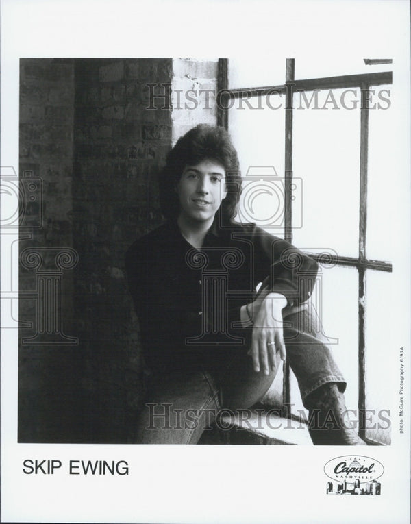 Singer Skip Ewing 1991 Vintage Press Photo Print - Historic Images