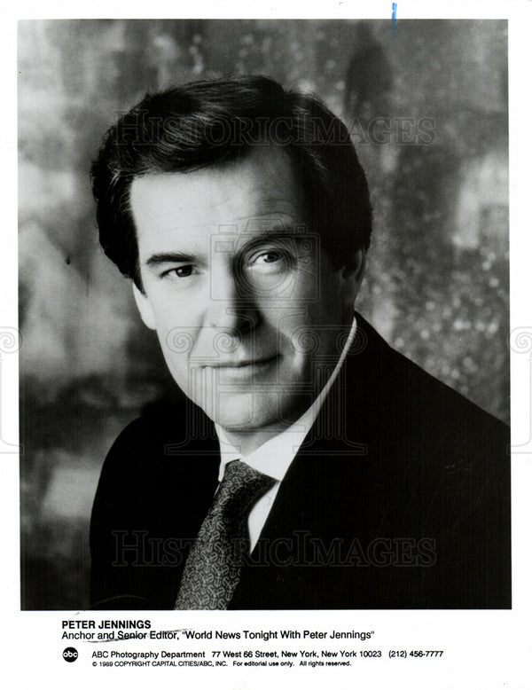 1990, Peter Jennings anchor journalist ABC - Historic Images