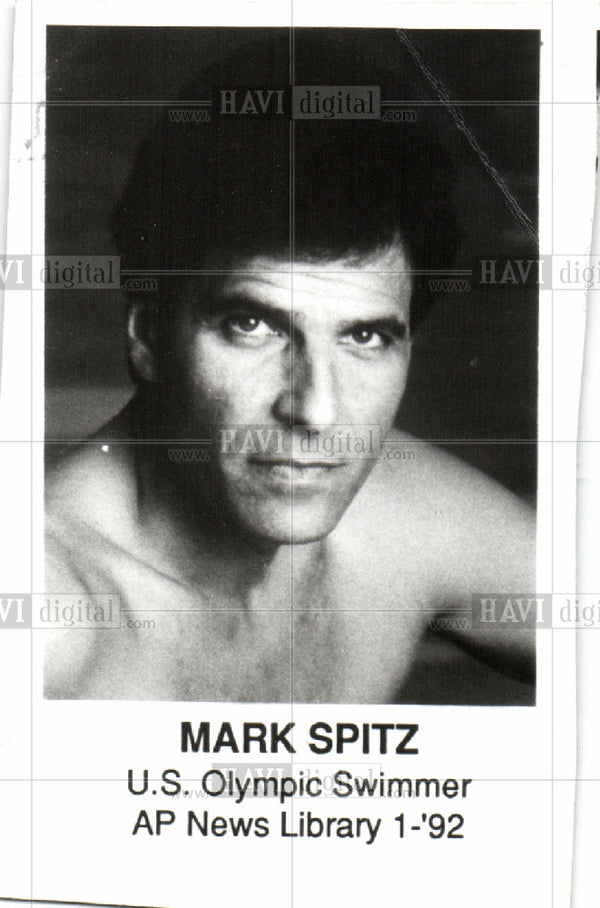 Mark Andrew Spitz Swimmer Olympic 1992 Vintage Photo Print - Historic ...
