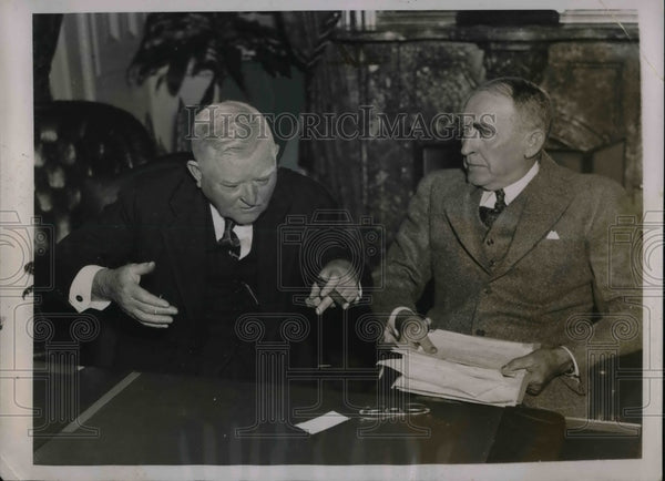 1936 Press Photo Vice President John Nance Garner & William Bankhead ...