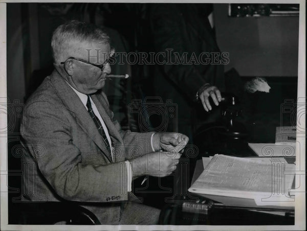 1937 Vice President John Nance Garner at his desk in Washington ...