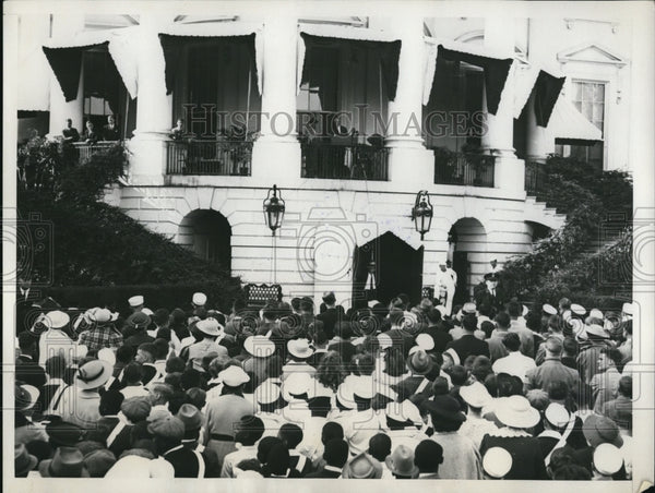 1936 President & Mrs FD Roosevelt address schoolchildren in DC ...
