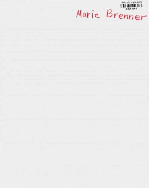 Press Photo Author Marie Brenner - Historic Images