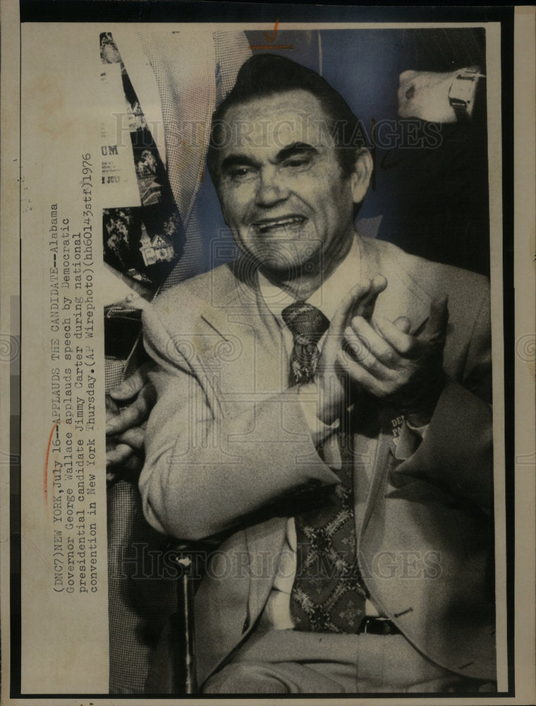 1976 Press Photo George Wallace Alabama segregationist - Historic Images