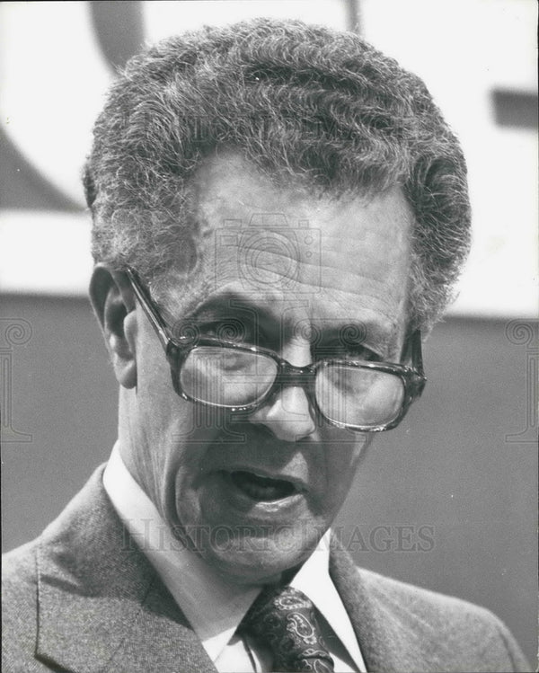1980 Press Photo Tory Party Conference Industry Secretary Keith Joseph ...