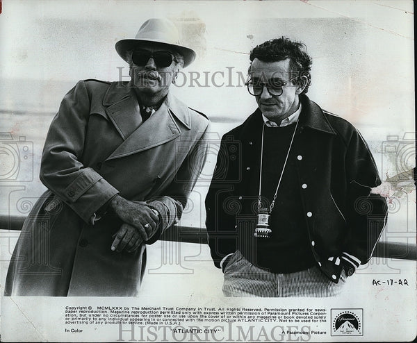 1980 Press Photo Burt Lancaster Actor Louis Malle Director Atlantic ...