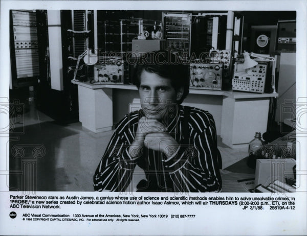 1988 Press Photo Paker Stevens as Austin James in "Probe" - Historic Images