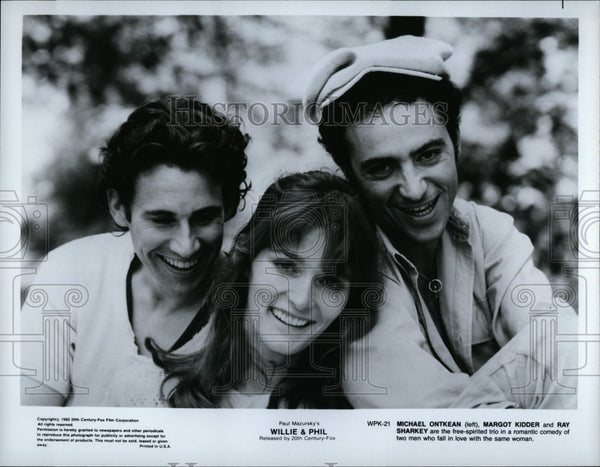 1980 Press Photo Michael Ontkean, Margot Kidder, Ray Sharkey, "Willie ...