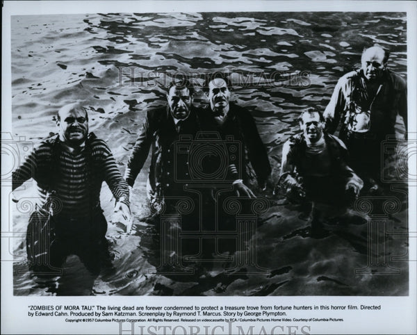 1957 Press Photo Scene From Zombies Of Mora Tau Living Dead Horror Fil ...