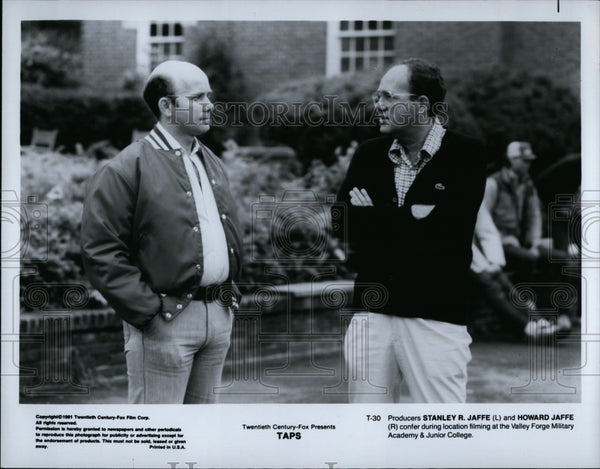 1981 Press Photo Producers Stanley R. Jaffe And Howard Jaffe, Taps ...