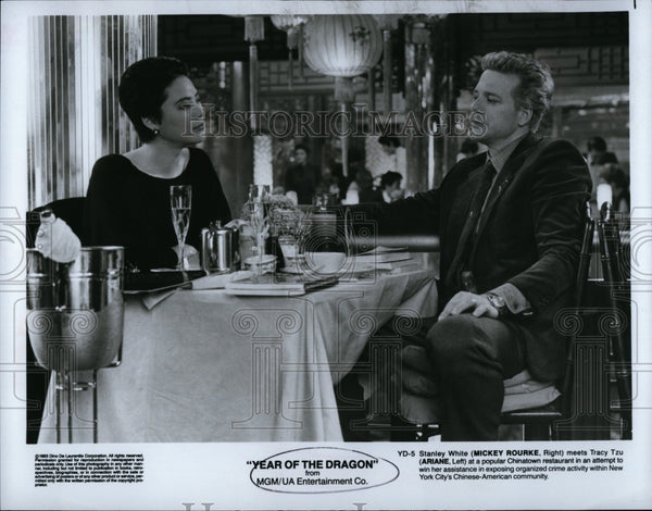 1985 Press Photo Mickey Rourke, Ariane, "Year of the Dragon" - Historic ...