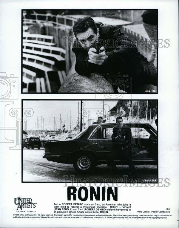 1998 Press Photo "Ronin" Robert DeNiro, Jean Reno - Historic Images