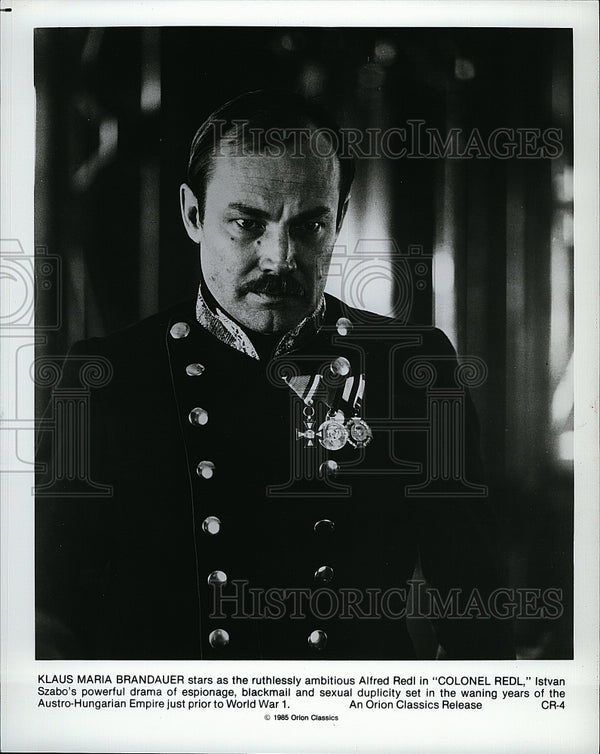 1985 Press Photo Klaus Maria Brandauer Stars As Alfred Redl In "Colonel ...