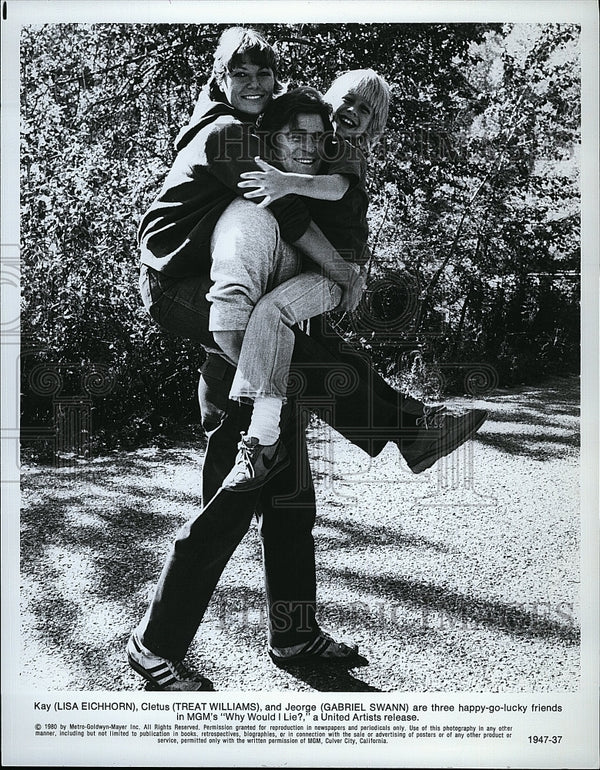 1980 Press Photo Treat Williams and Gabriel Swann in "Why Would I Lie ...