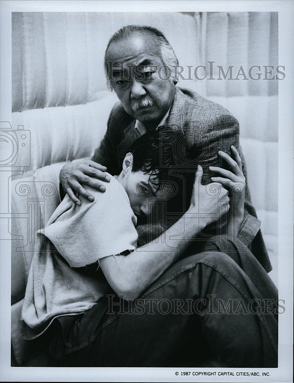 1987 Press Photo Actors Pat Morita & Neil Barry in "Ohara" - Historic ...