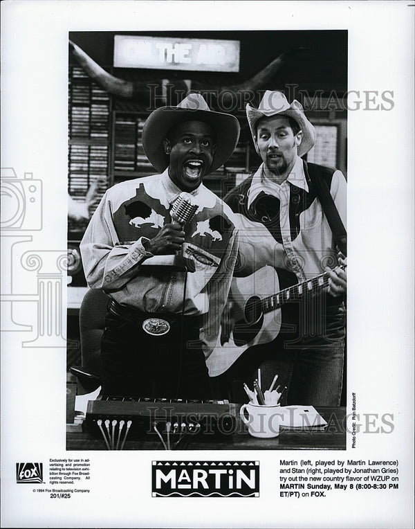 1994 Press Photo Martin Lawrence and Jonathan Gries in "Martin ...
