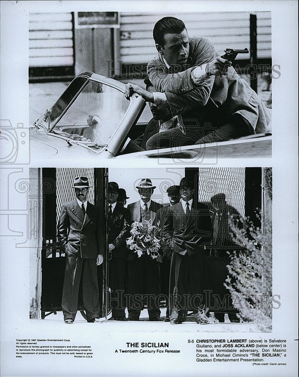 1987 Press Photo Actor Christopher Lambert in "The Sicilian" - Historic ...