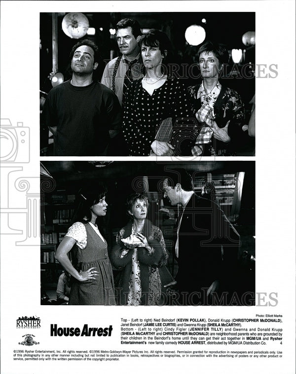 1996 Press Photo Kevin Pollak Jamie Lee Curtis Sheila McCarthy Jennifer ...