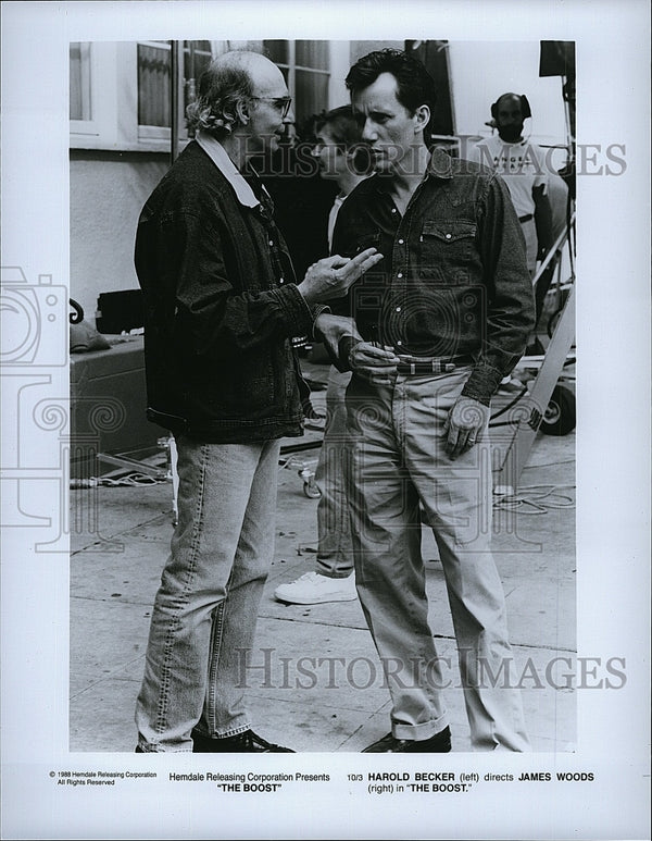1988 Press Photo Director Harold Becker and Actor James Woods in "The ...