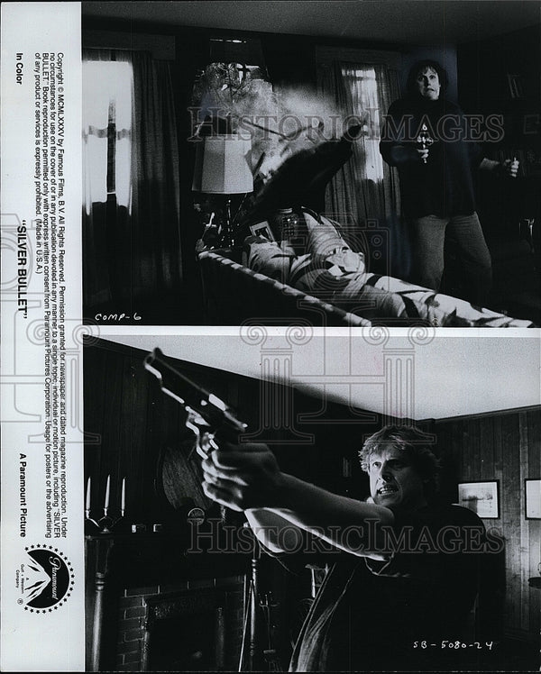 1985 Press Photo Gary Busey in "Stephen King's Silver Bullet ...