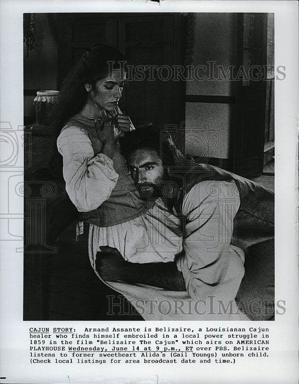 Press Photo Armand Assante Actor Gail Youngs Actress Belizaire Cajun ...
