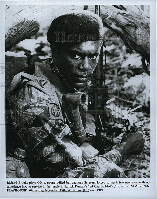 1989 Press Photo Actor Richard Brooks in "84 Charlie MoPic" - Historic ...