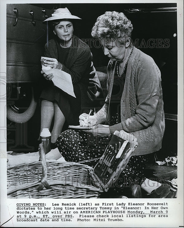 1987 Press Photo Actress Lee Remick in "Eleanor: In Her Own Words ...