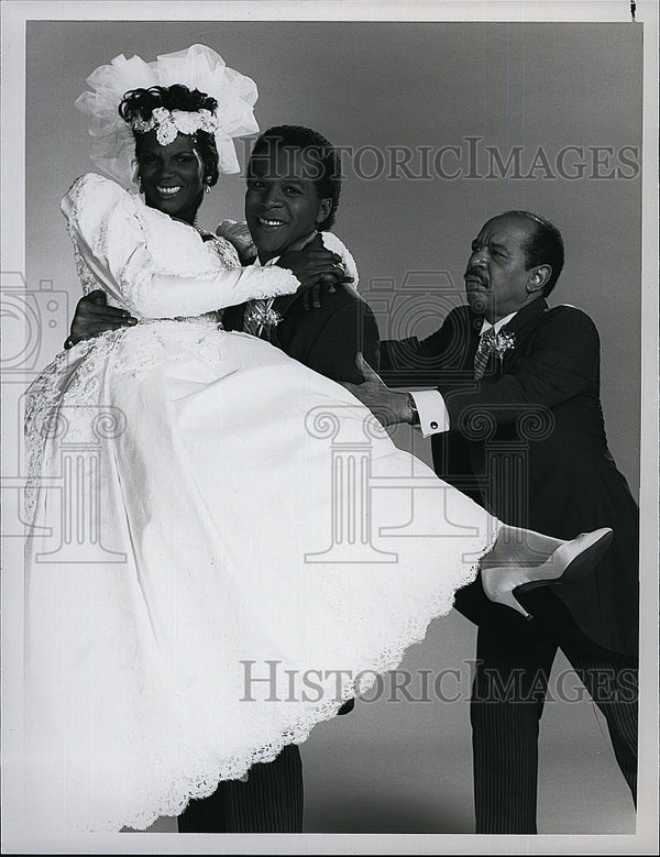 1989 Press Photo Clifton Davis, Anna Maria Horsford and Sherman Hemsley ...