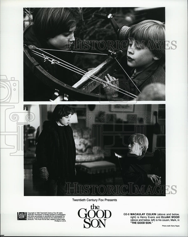 1993 Press Photo Macaulay Culkin and Elijah Wood in "The Good Son ...