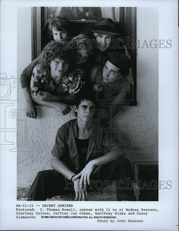 1985 Press Photo C Thomas Howell, Rodney Pearson, Courtney Gaines ...